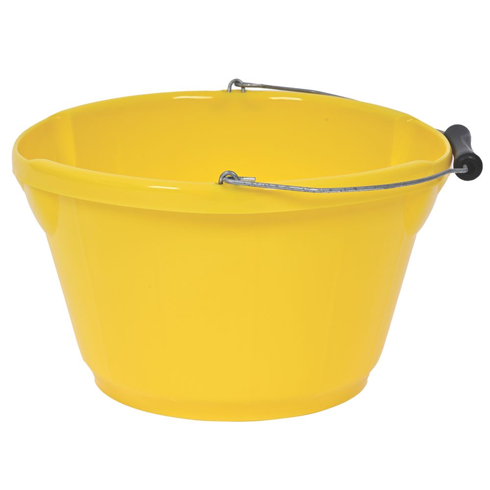 Red Gorilla Polyethylene Bucket Yellow 10Ltr - Screwfix