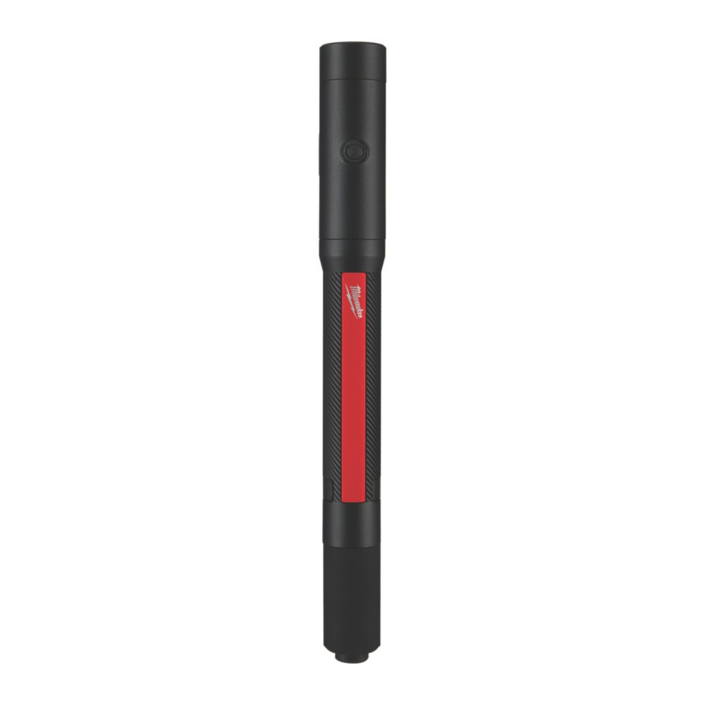 Milwaukee IR PL250 Rechargeable LED Pen Light Black 250lm - Screwfix