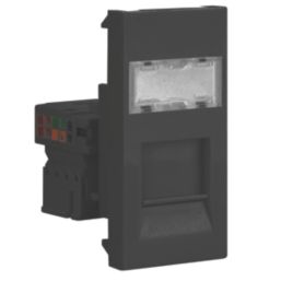 LAP Modular RJ45 Ethernet Socket Black - Screwfix