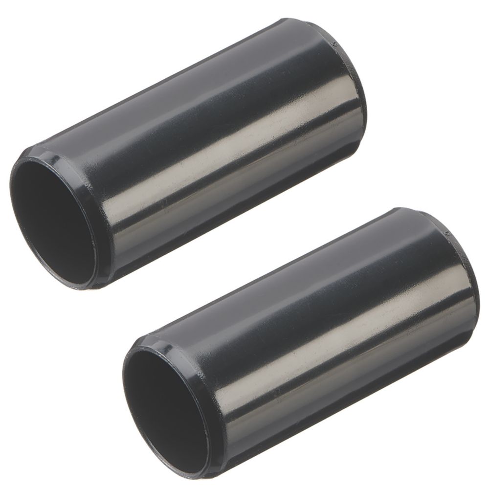 Deta TTE Conduit Couplers 20mm Black 2 Pack - Screwfix