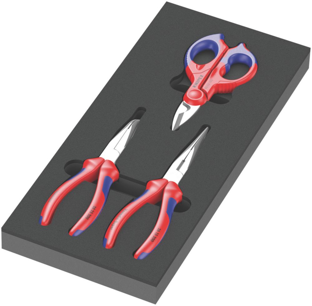 Wera 9781 Knipex Set 2 Foam Insert Pliers Set 3 Pcs - Screwfix