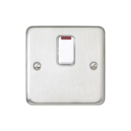 MK Contoura 20A 1-Gang DP Control Switch Brushed Stainless Steel with ...
