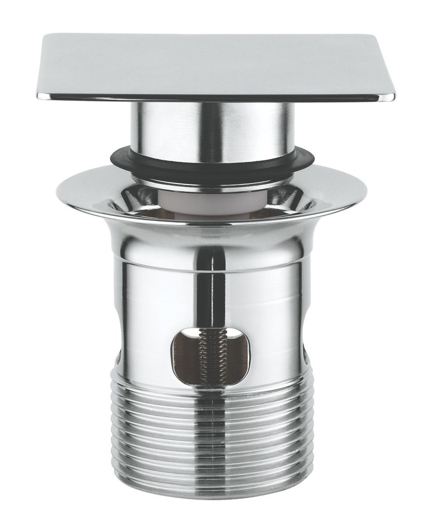 Grohe Slotted Pop Up Square Waste Set StarLight Chrome 70mm - Screwfix