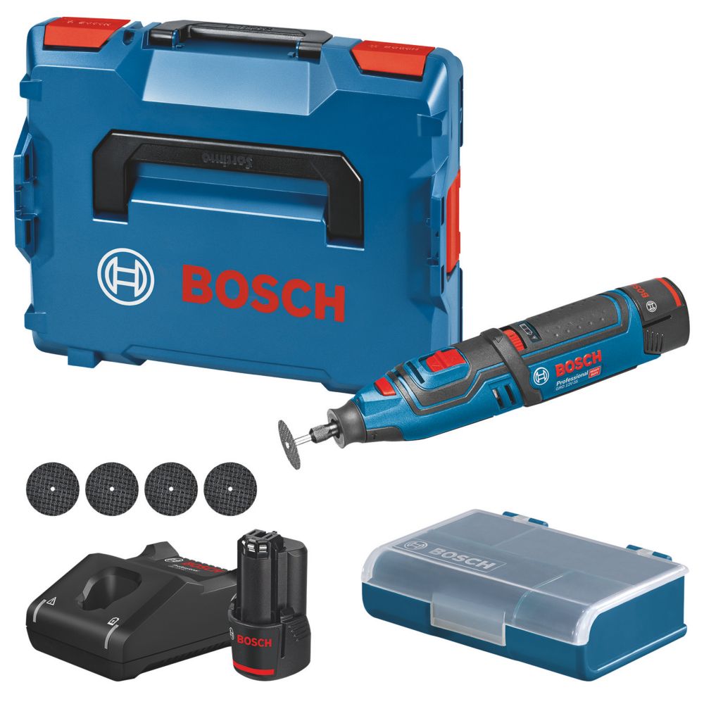 Bosch GRO 12V-35 12V 2 x 2.0Ah Li-Ion CoolPack Cordless Rotary Tool ...
