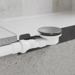 Flomasta Space Saving Shower Waste White 90mm - Screwfix