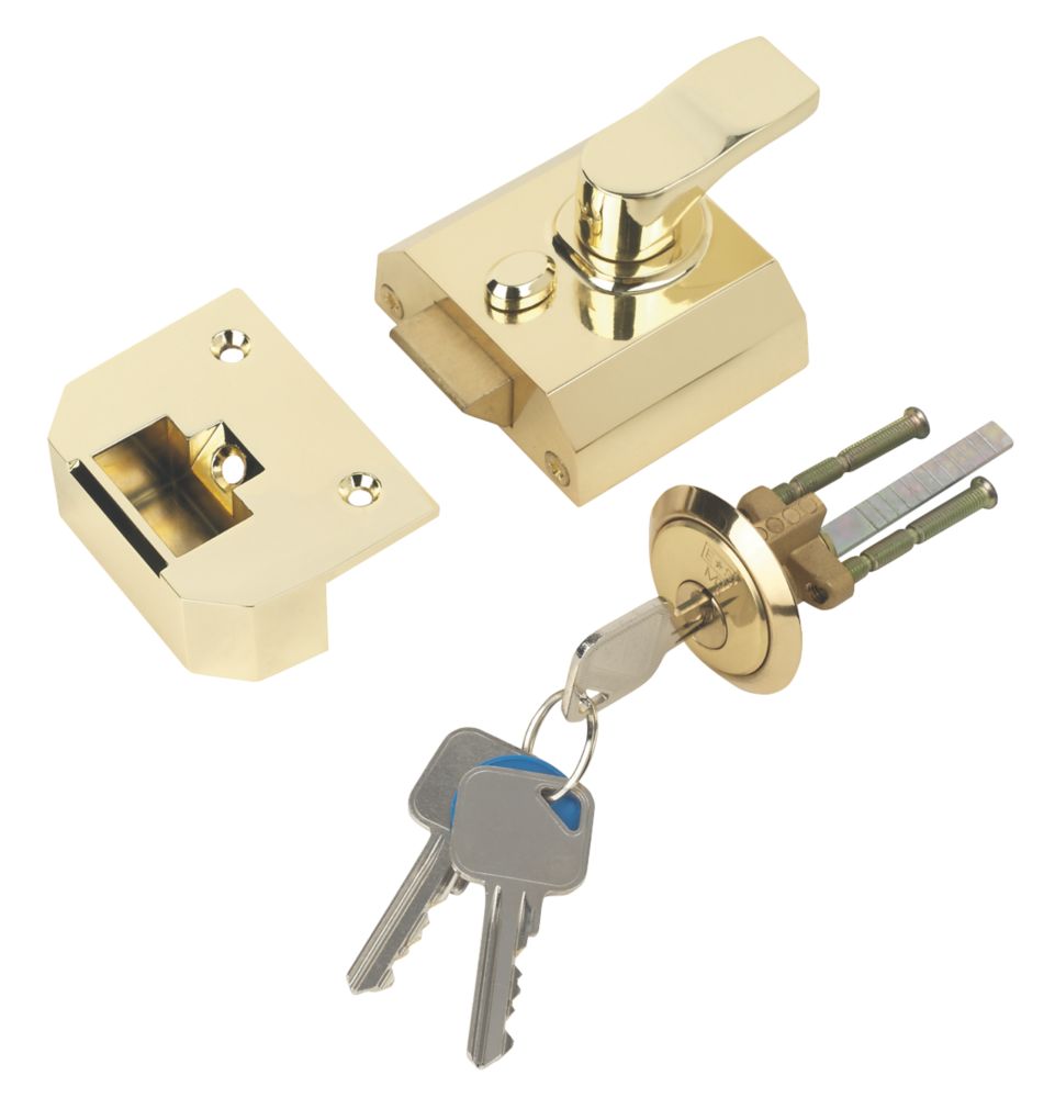 Smith & Locke Traditional Night Latch Electro Brass 40mm Backset ...