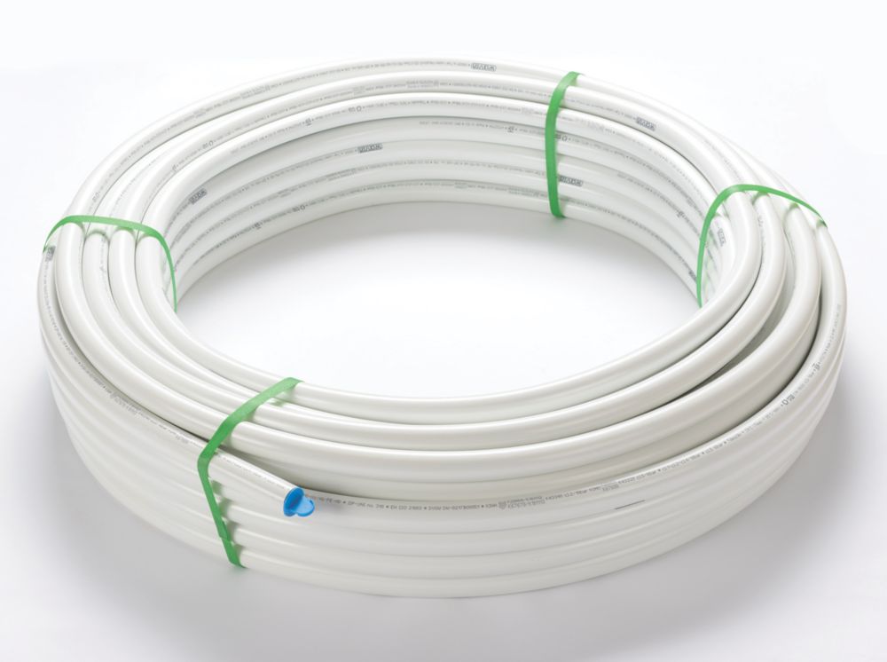 Wavin Tigris Press-Fit MLCP Pipe 25mm x 50m White - Screwfix