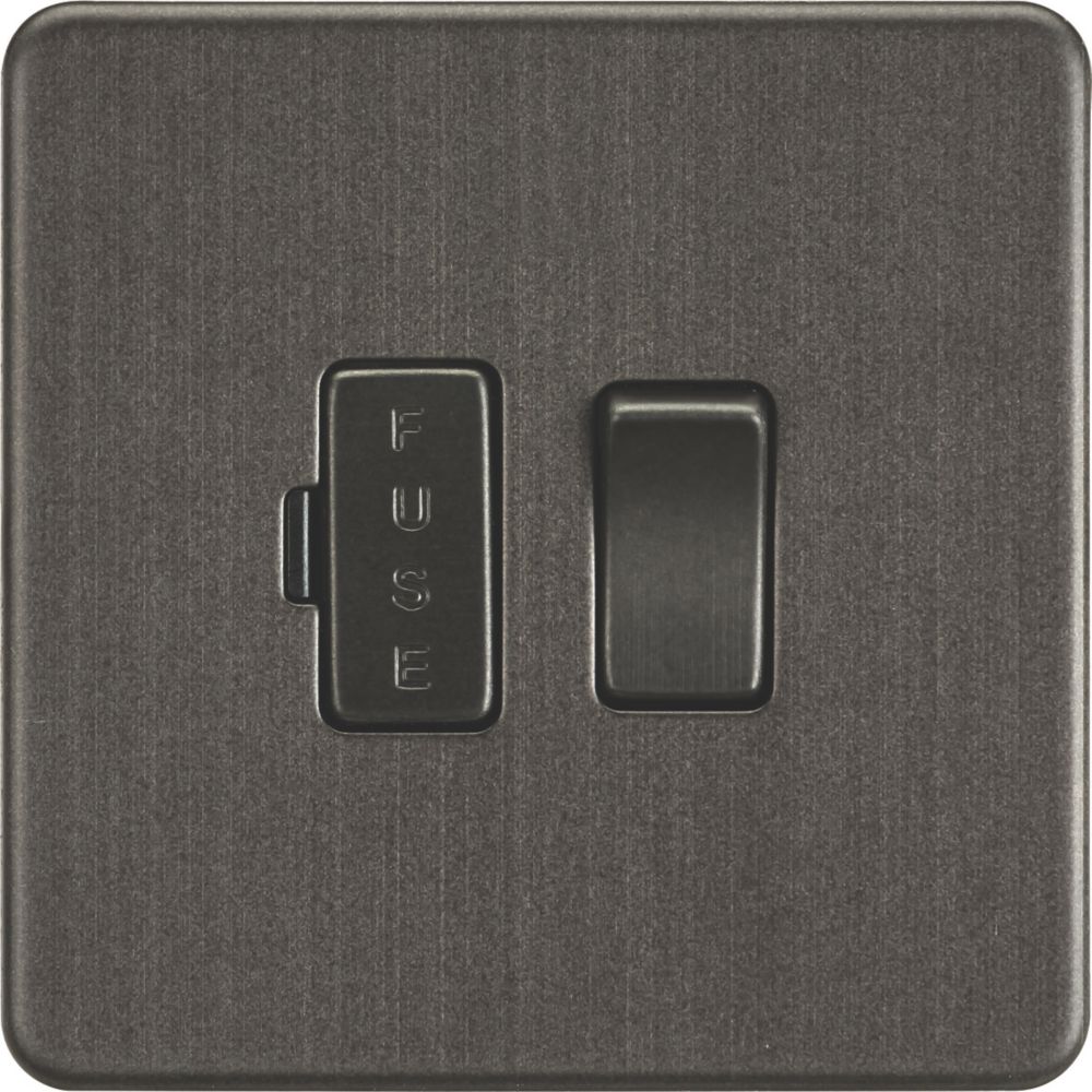 Knightsbridge 13A Switched Fused Spur Smoked Bronze - Screwfix