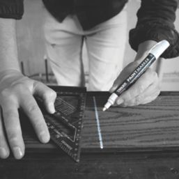 TRACER Thick Tip White Permanent Marker - Screwfix