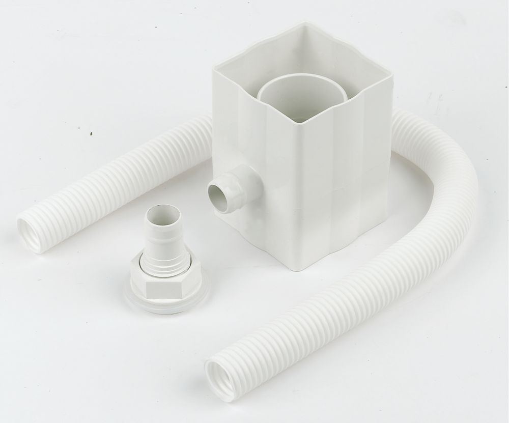 FloPlast Square Line Rainwater Diverter 70mm White | Guttering ...