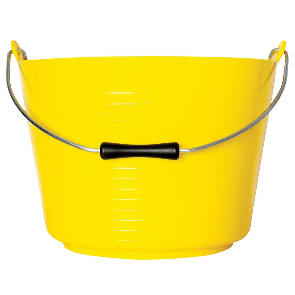Red Gorilla Polyethylene Bucket Yellow 22Ltr - Screwfix