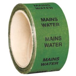 Essentials Mains Water Pipe Marking Tape Green 33m x 50mm - Screwfix