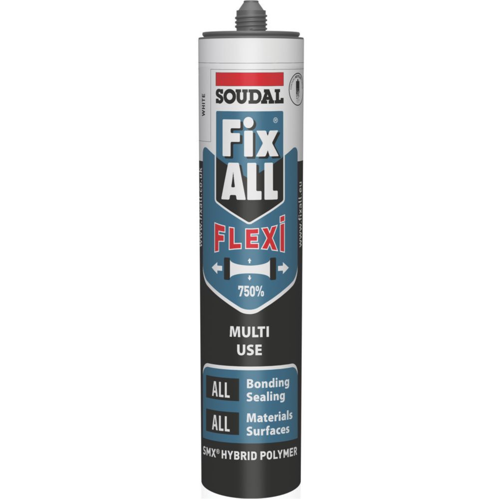 Soudal Fix All Flexi Multi-Use Sealant & Adhesive White 290ml - Screwfix