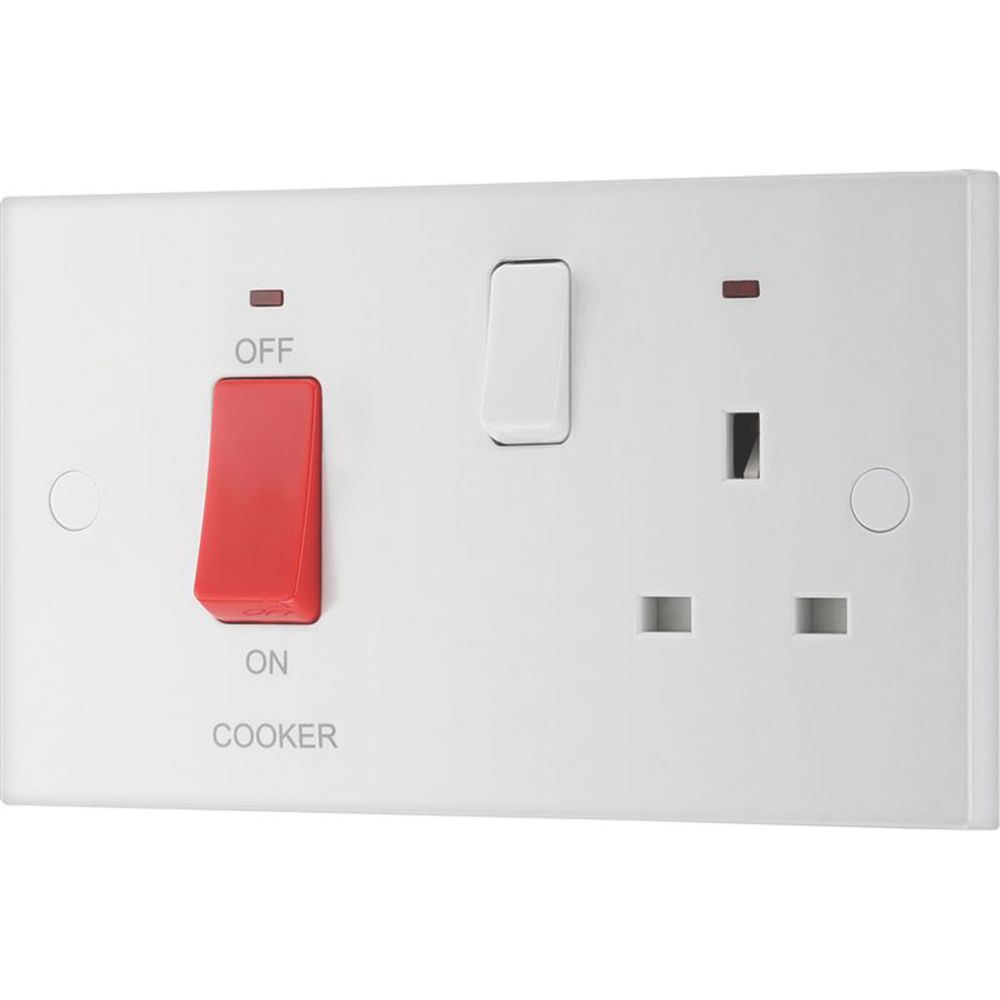 British General 900 Series 45A 2-Gang DP Cooker Switch & 13A DP ...