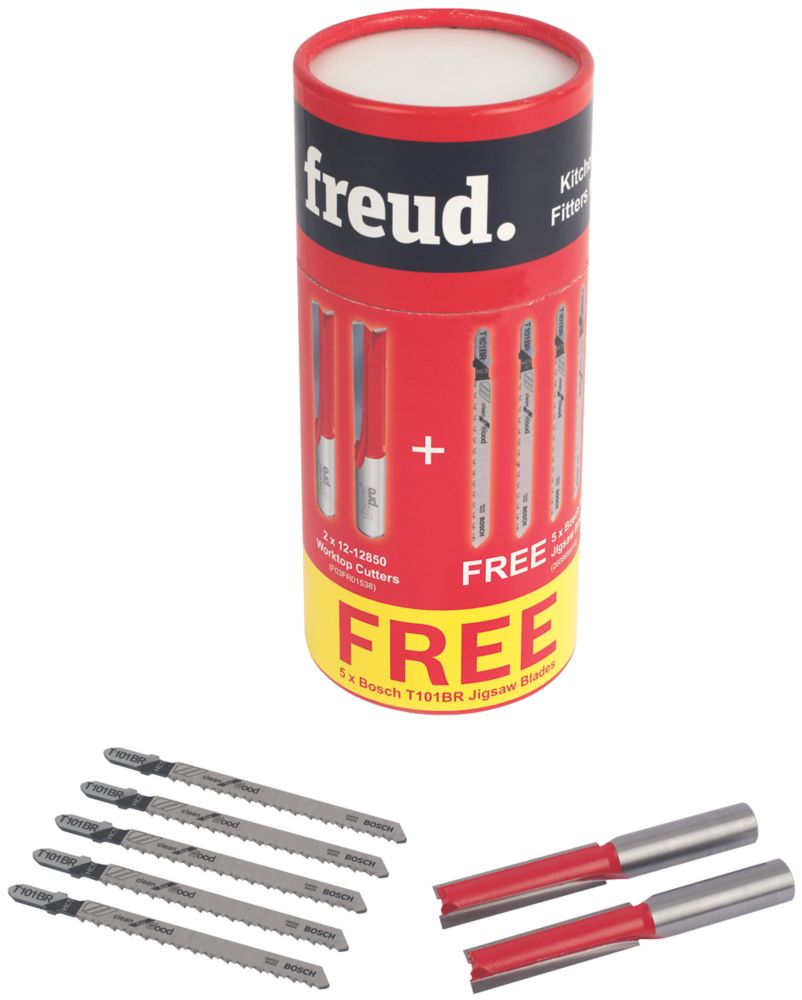 Freud 1/2" Shank Kitchen Fitters Set 7 Pieces - Screwfix