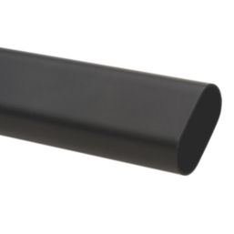 Rail & Tube Solutions Oval Wardrobe Rail Matt Black 1219mm x 15mm ...