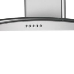 Essentials NNCGHS90UK Curved Glass Hood Stainless Steel 900mm - Screwfix