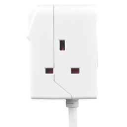 Masterplug 13A 3-Gang Switched Extension Lead White 2m - Screwfix
