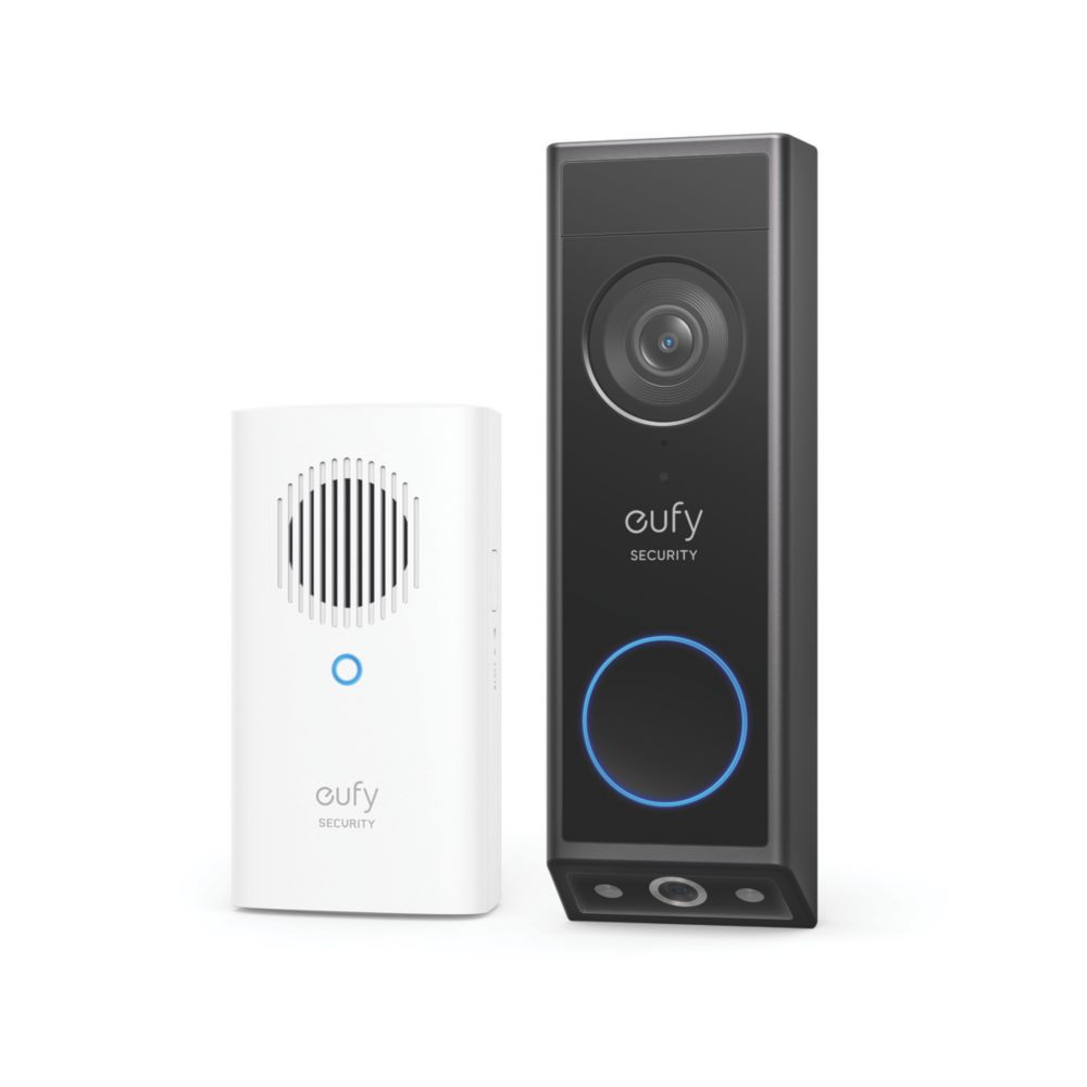Eufy E340 Wireless Video Doorbell Black - Screwfix