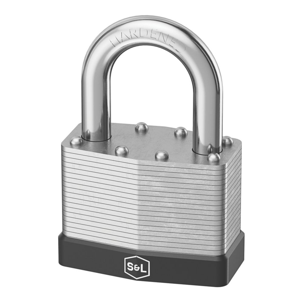 Smith & Locke Laminated Steel Closed Shackle Padlock 30mm - Screwfix