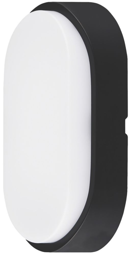 Luceco Eco Indoor & Outdoor Oval LED Decorative Bulkhead Black / White ...