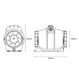 Xpelair XIMX150T 6" Axial Inline Extractor Fan with Timer 220-240V ...