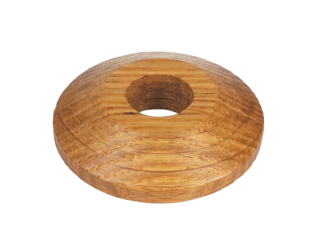 Unika Real Wood Pipe Collars Oak 2 Pack - Screwfix