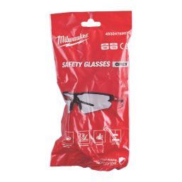 Milwaukee Enhanced Grey Lens Safety Glasses - Screwfix