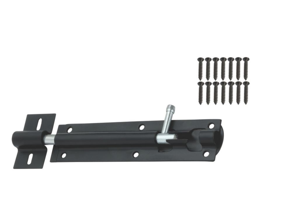 Smith & Locke Adjustable Barrel Gate Bolt Black 250mm - Screwfix