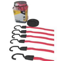 Smith & Locke Flat Bungee Cords 1000mm x 18mm 6 Pack - Screwfix