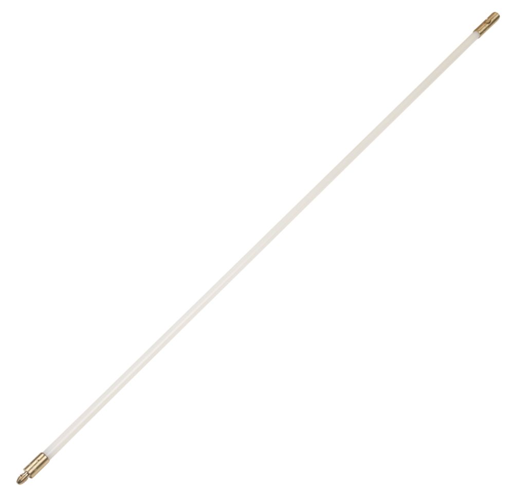 Bailey 12mm White Drain Rod Button Lock 1m - Screwfix