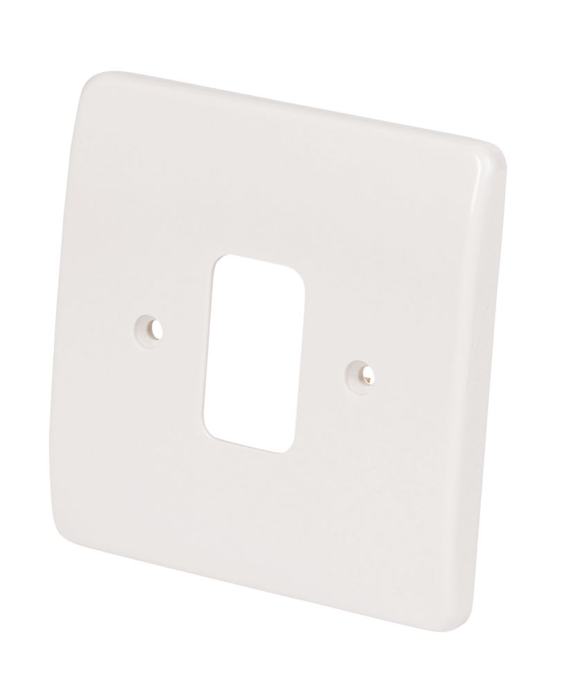 MK Grid Plus 1-Module Grid Faceplate White - Screwfix