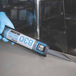 No Nonsense 830 Anti-Mould Neutral Sanitary Silicone Sealant Cement ...