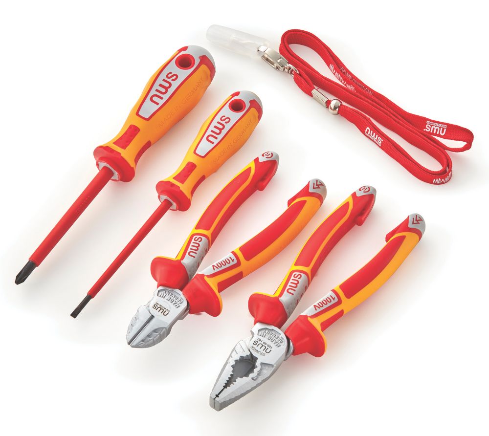 NWS N786 VDE Pliers, Cutters & Screwdriver Set 5 Pieces - Screwfix