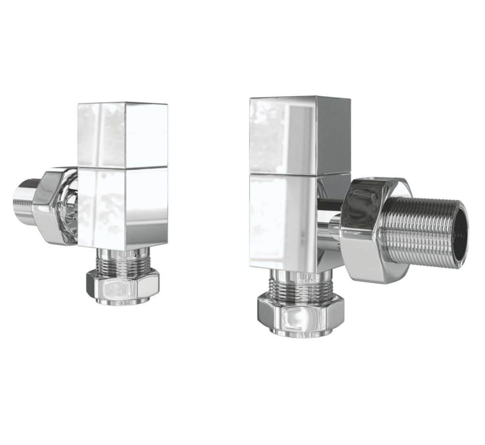 ETAL Swelt 15mm x 1/2" Chrome Angled Designer Manual Radiator Valve ...