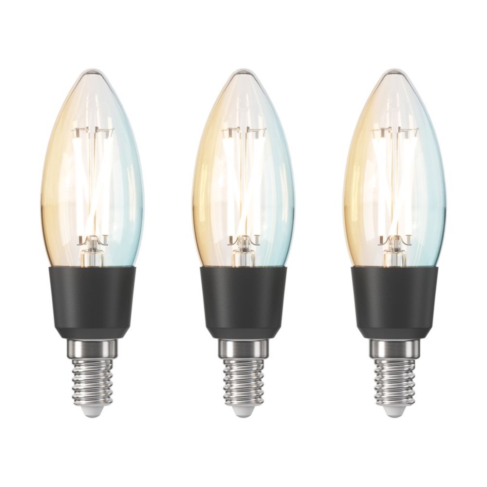 LAP E14 Candle LED Virtual Filament Smart Light Bulb 3.4W 470lm - Screwfix