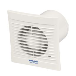 Vent-Axia 441625 Lo-Carbon Silhouette 100mm (4") Axial Bathroom Extractor Fan with Timer White ...