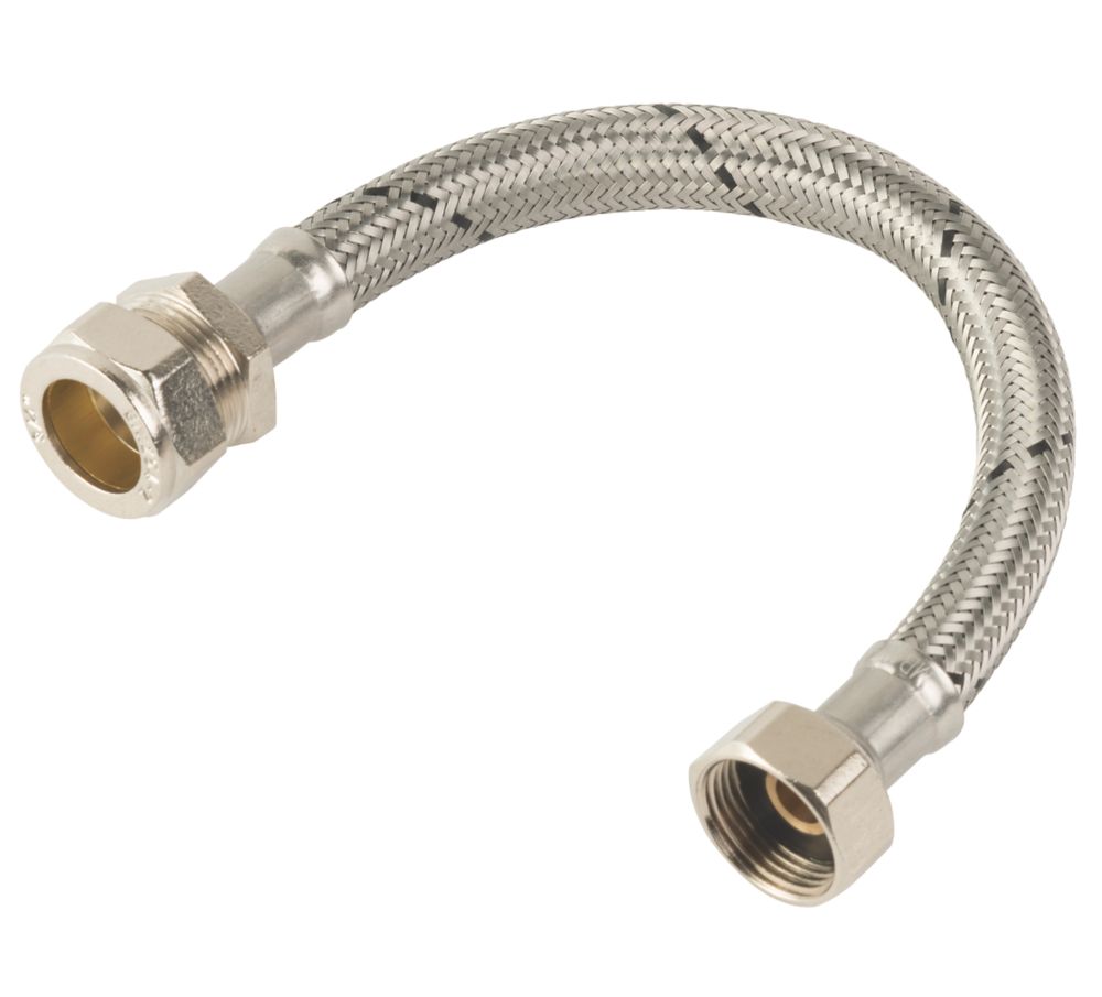 Midbrass Flexible Hoses 3/4" x 3/4" x 300mm 2 Pack - Screwfix