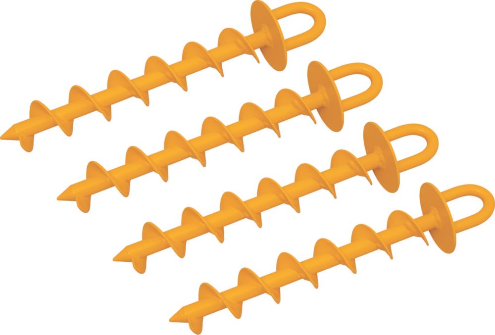 Roughneck Ground Anchors 345mm 4 Pack - Screwfix