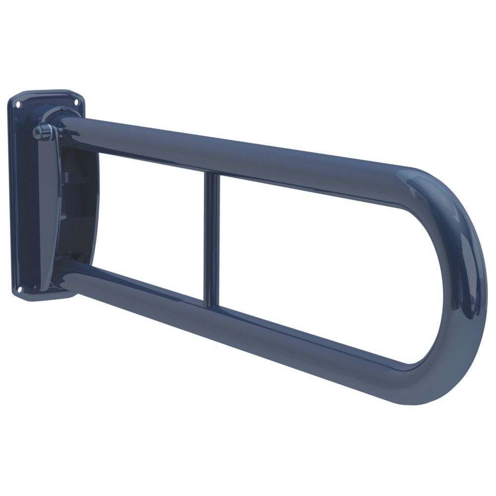 Doc M Fold-Down Grab Rail Blue 760mm x 250mm x 35mm - Screwfix