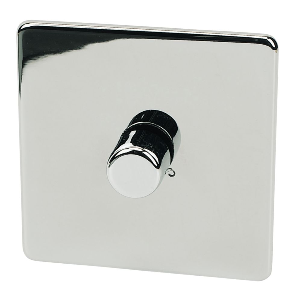 Crabtree Platinum 1-Gang 2-Way Dimmer Switch Polished Chrome - Screwfix