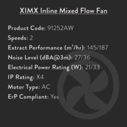 Xpelair XIMX100 4" Axial Inline Extractor Fan 240V - Screwfix