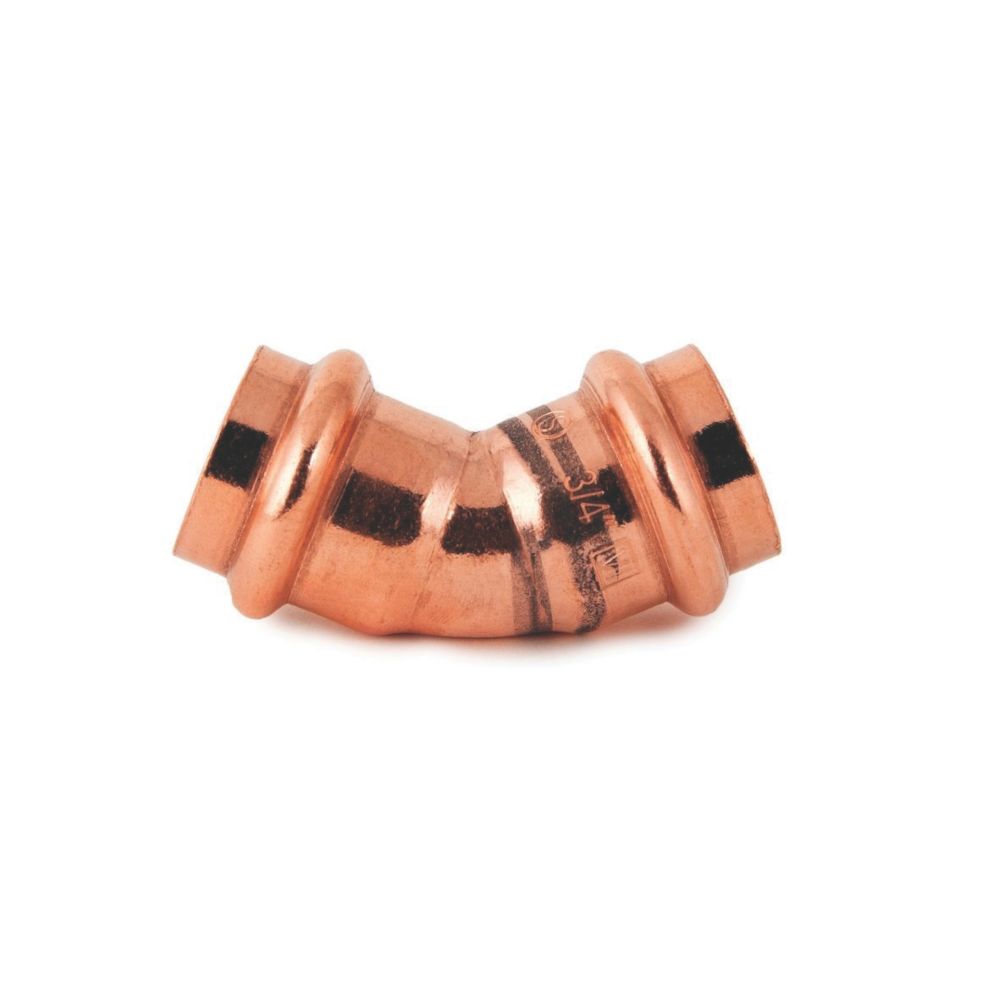 Instantor Copper Press-Fit Equal 45° Obtuse Bend 3/4" - Screwfix