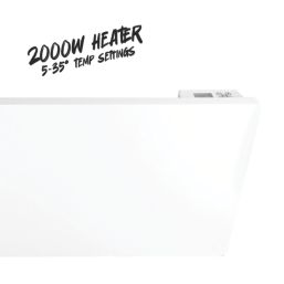 TCP 2000W Electric Wall-Mounted Convection Panel Heater White - Screwfix