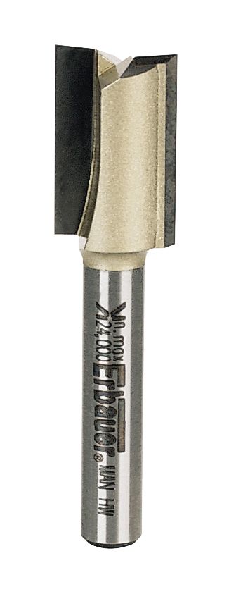 Erbauer 1/4" Shank Double-Flute Straight Router Cutter 12.7mm x 19mm ...