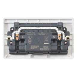 MK Logic Plus 13A 2-Gang DP Switched Socket + 2A 10.5W 2-Outlet Type A ...