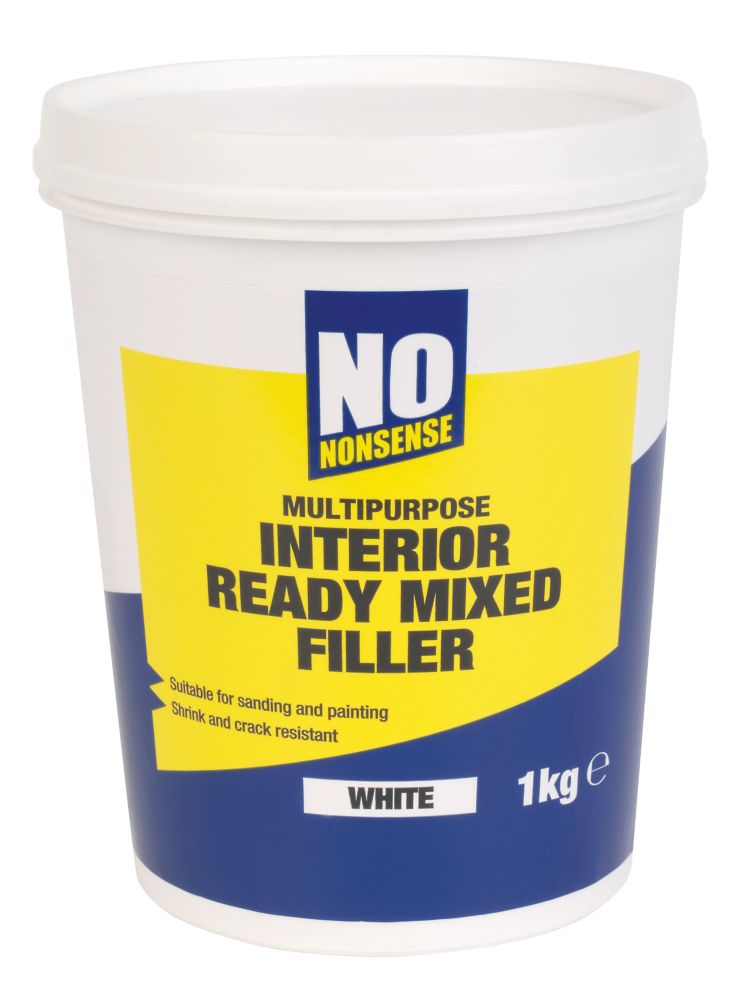 No Nonsense Interior Ready-Mixed Filler White / Off-White 1kg - Screwfix