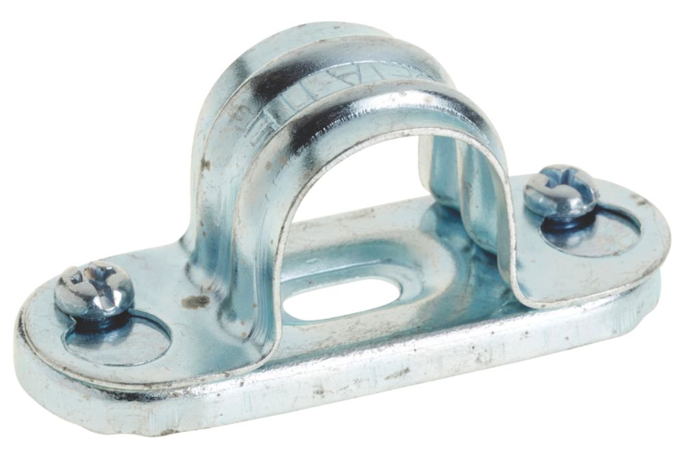 Deta TTE Zinc-Plated Steel Spacer Bar Saddles 20mm BZP 10 Pack - Screwfix