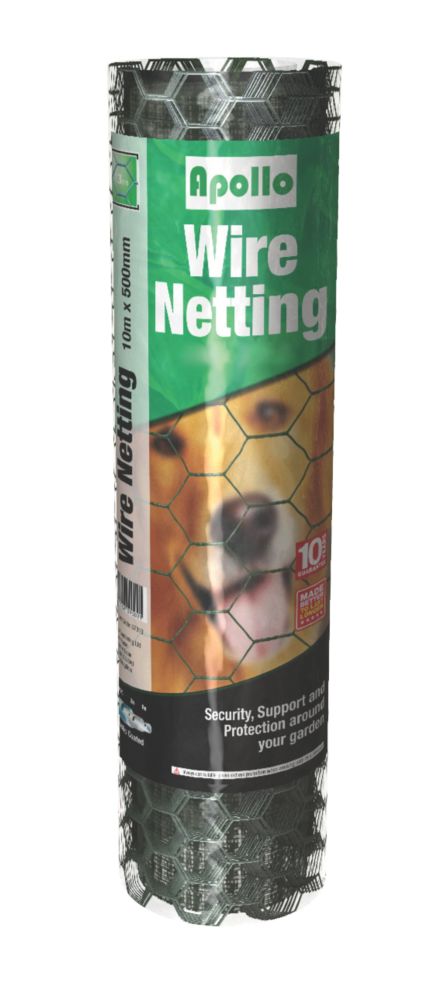Apollo 50mm PVC-Coated Wire Netting 1m x 10m - Screwfix