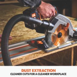 Evolution R185CCSX 185mm 18V Li-Ion EXT Brushless Cordless Track Circular Saw - Bare - Screwfix